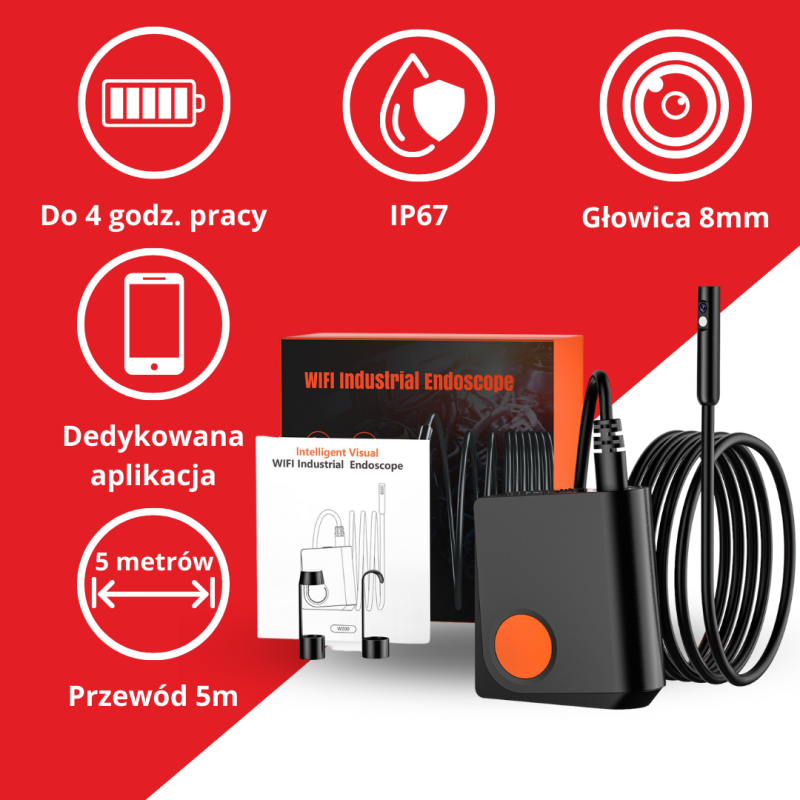 Kamera endoskopowa WiFi NF200 - benetech.eu